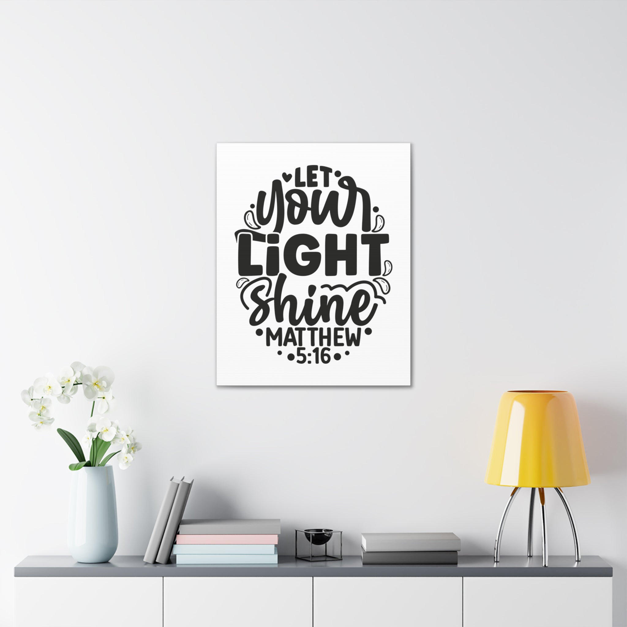 Trinx Matthew 5:16 Let Your Light Shine Circle Bible Verse Canvas ...