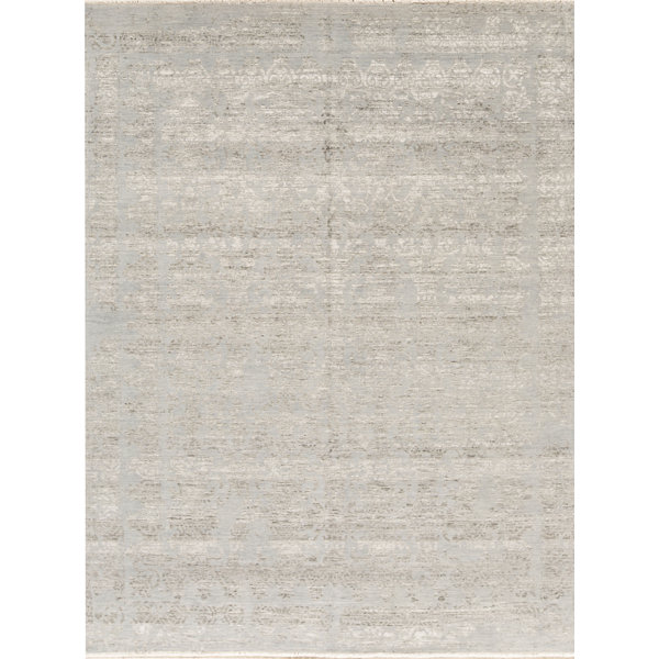 Bokara Rug Co., Inc. Hand-Knotted High-Quality Light Blue and Black ...