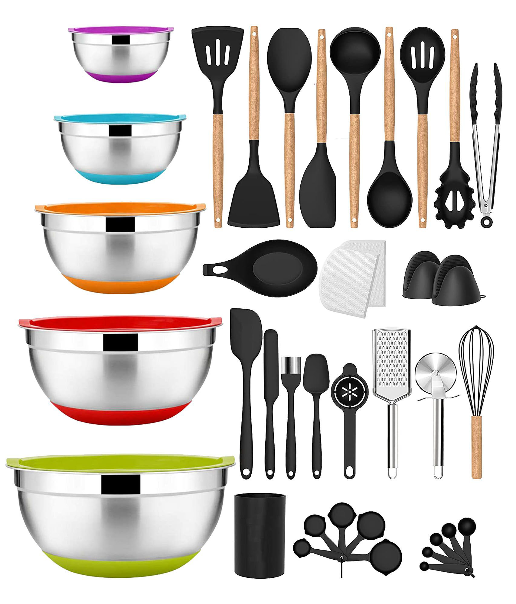 Smith Barton 24 Pieces Of Silica Gel Cooker Sets, Kitchenware Sets, Non ...