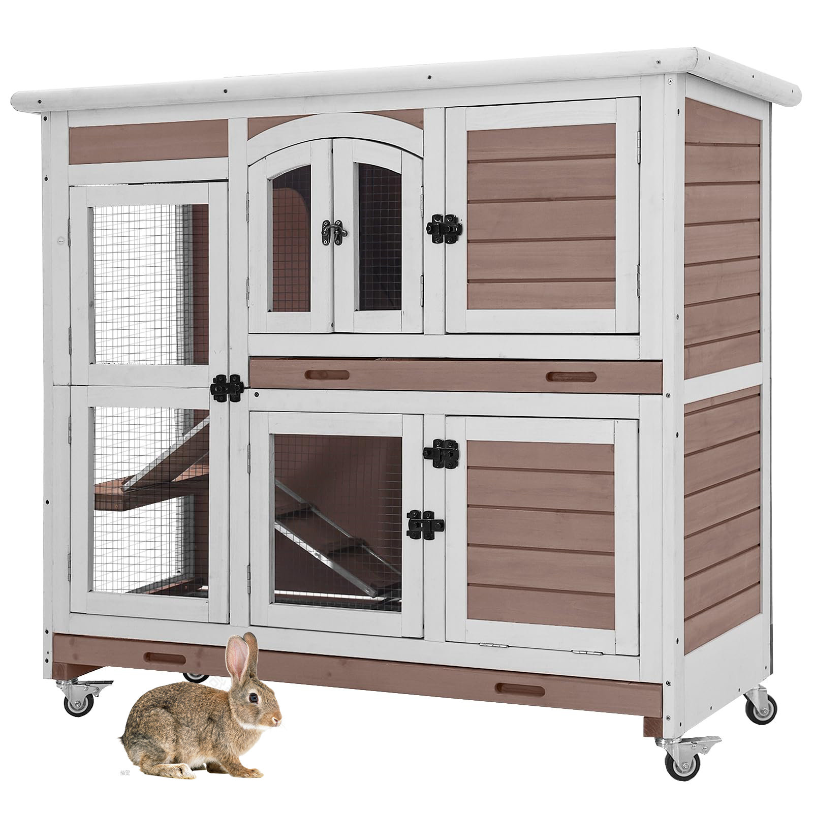 Tucker Murphy Pet™ Bunny Cage Rabbit Hutch Indoor Rabbit House With ...
