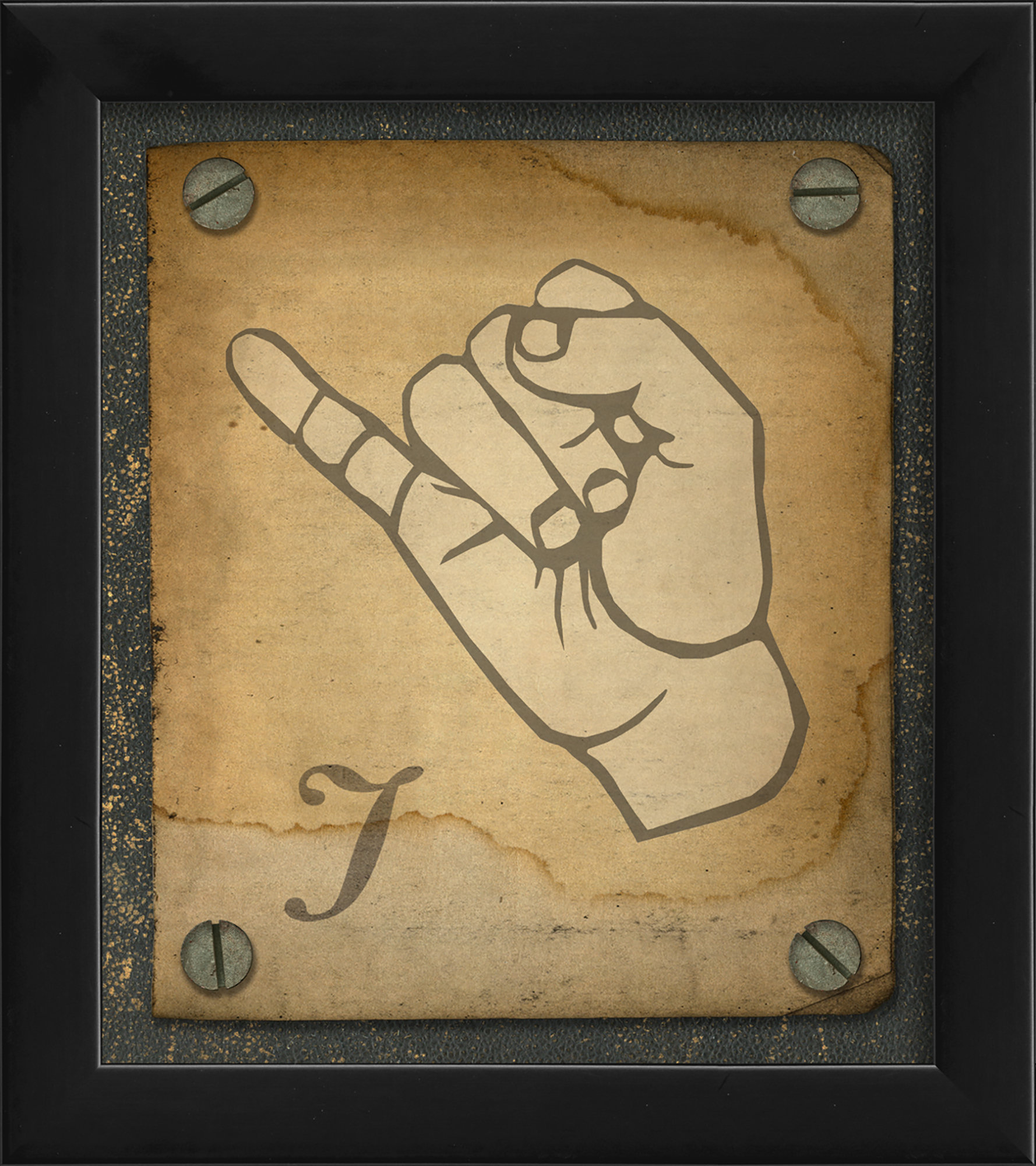 The Artwork Factory Sign J Framed Graphic Art | Wayfair