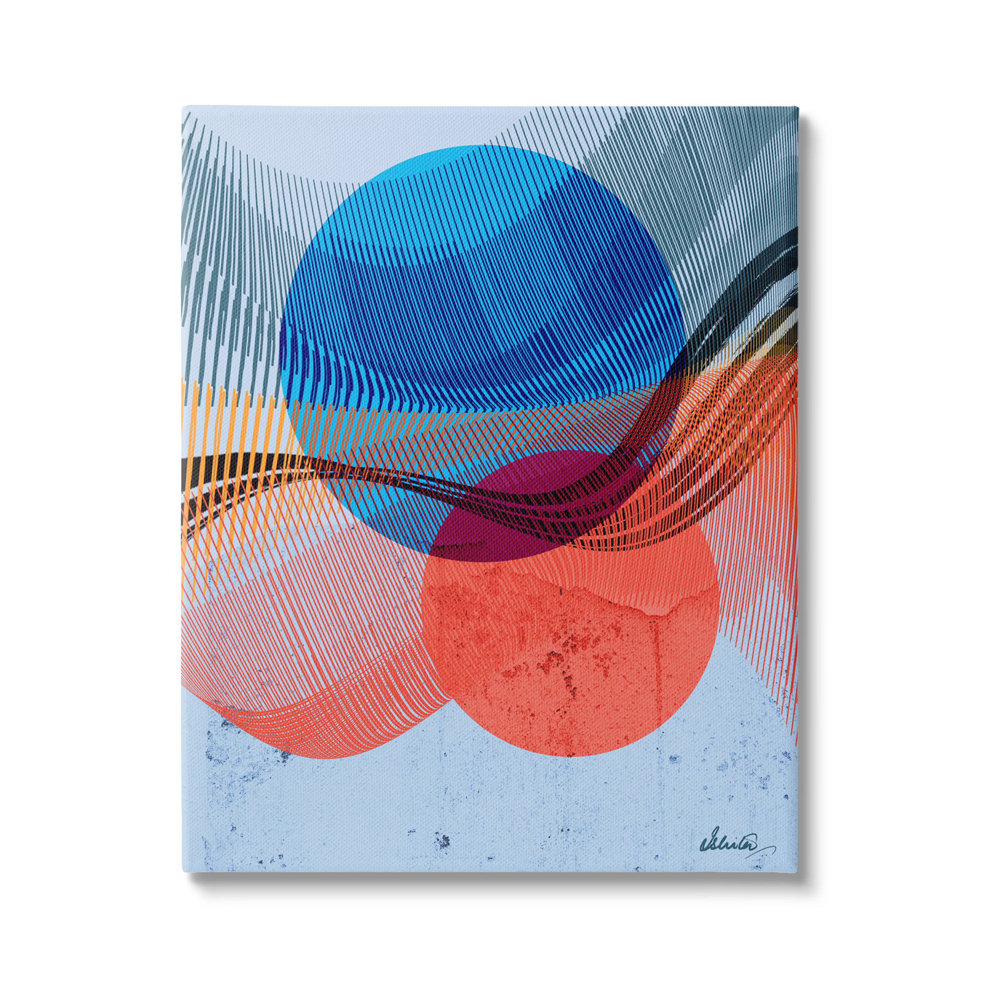 Wrought Studio™ Modern Circle Patterns Canvas Wall Art Design By Ishita ...