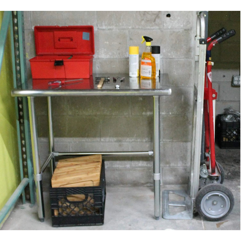 Amgood Stainless Steel Open Base Work Table & Reviews | Wayfair