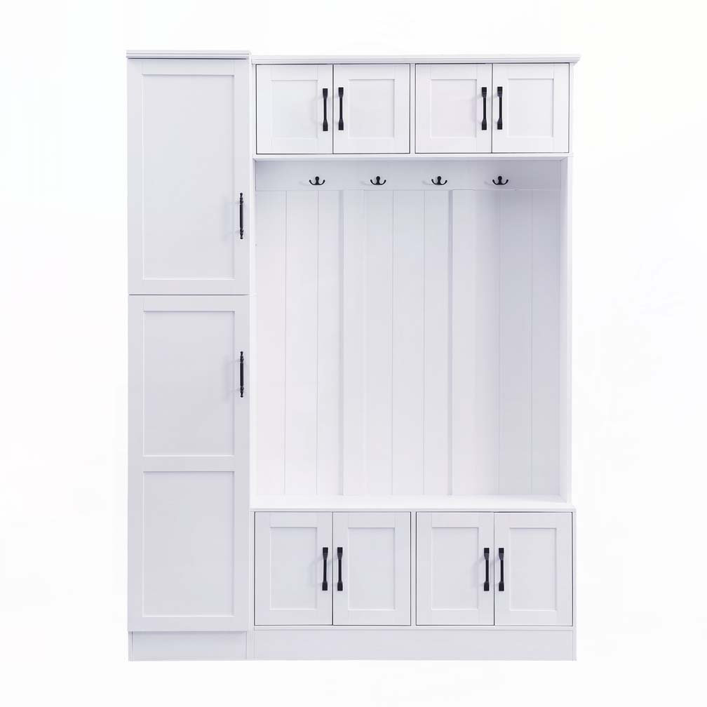 Wildon Home® 79" Tall Modern Hall Tree with Shoe Storage4 Coat Hooks ...