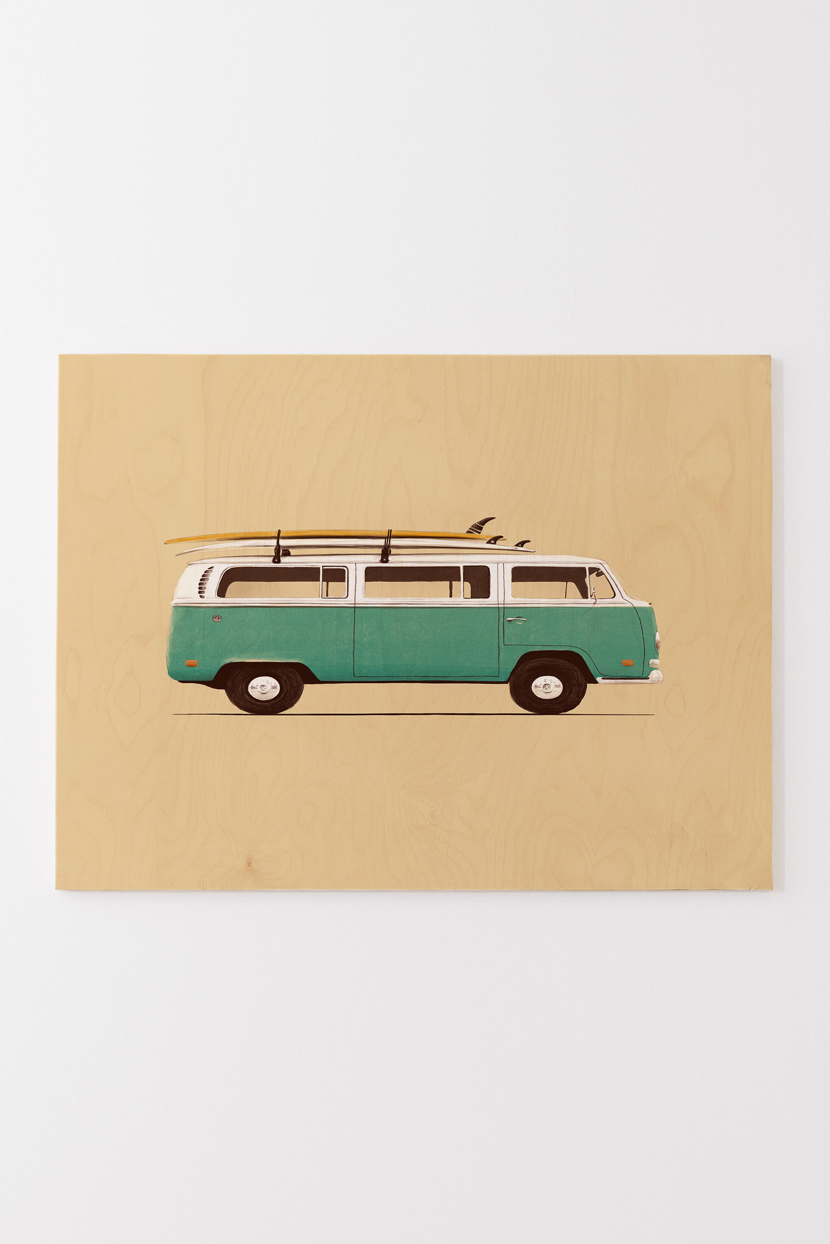 East Urban Home " Famous Cars 5 Blue Van " by Florent Bodart | Wayfair