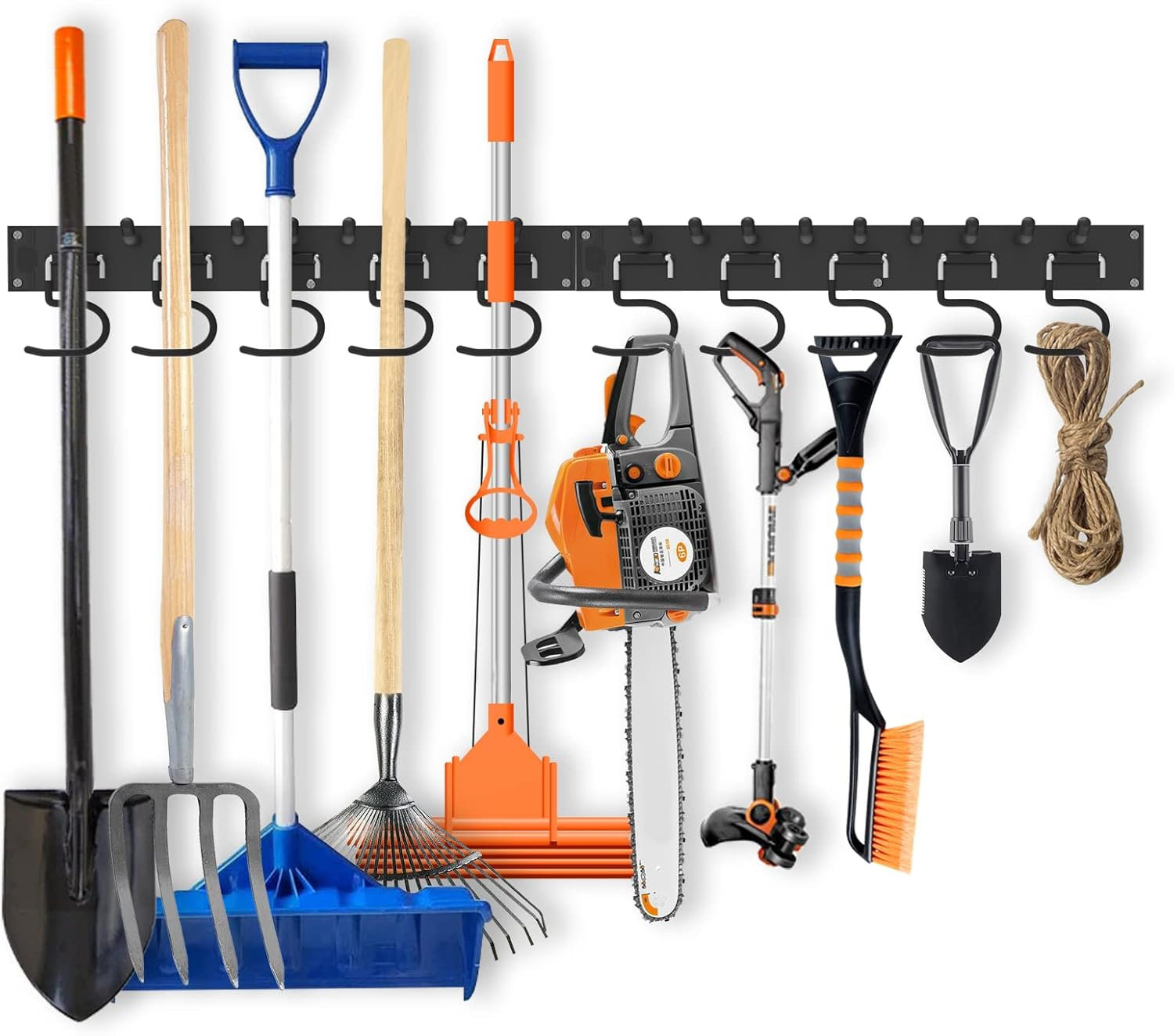 17 Stories Garage Tool Organizer Wall Mount System - 4 Heavy Duty 64 ...