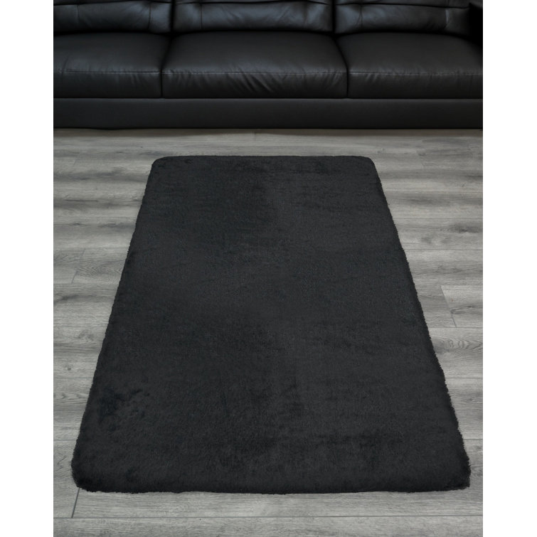 Ivy Bronx Weylon Black Modern Plush Soft Area Rug | Wayfair.co.uk