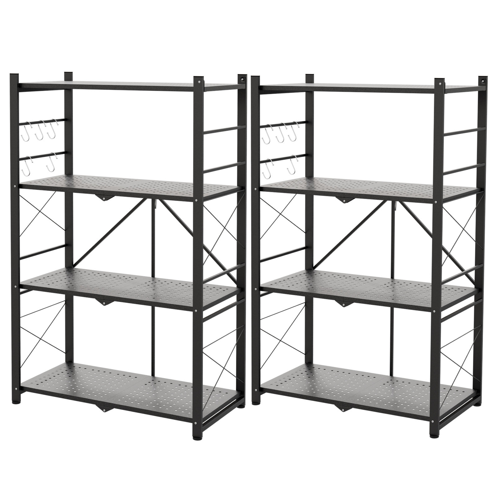 INTER HUT 4-Tier Collapsible Storage Greenhouse Shelf, Foldable Storage ...