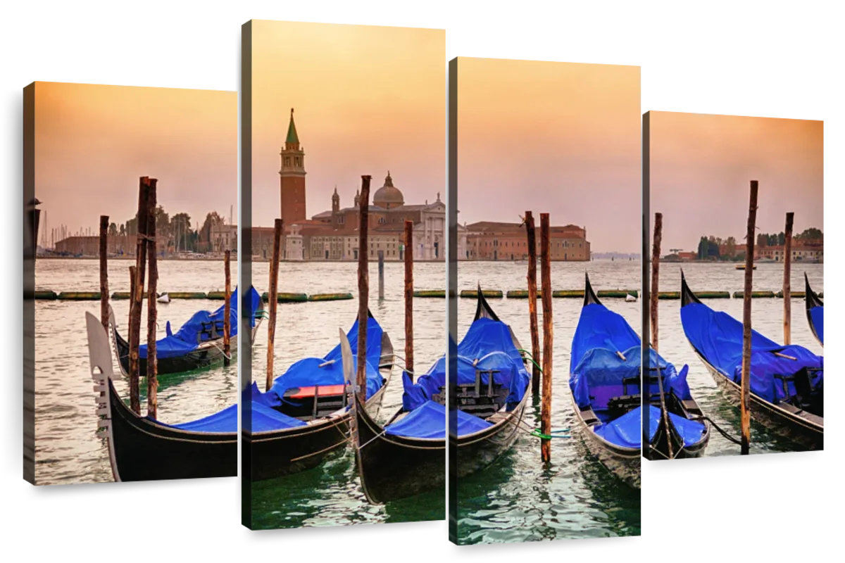 Ebern Designs Mehar Venice Gondolas Sunset | Wayfair