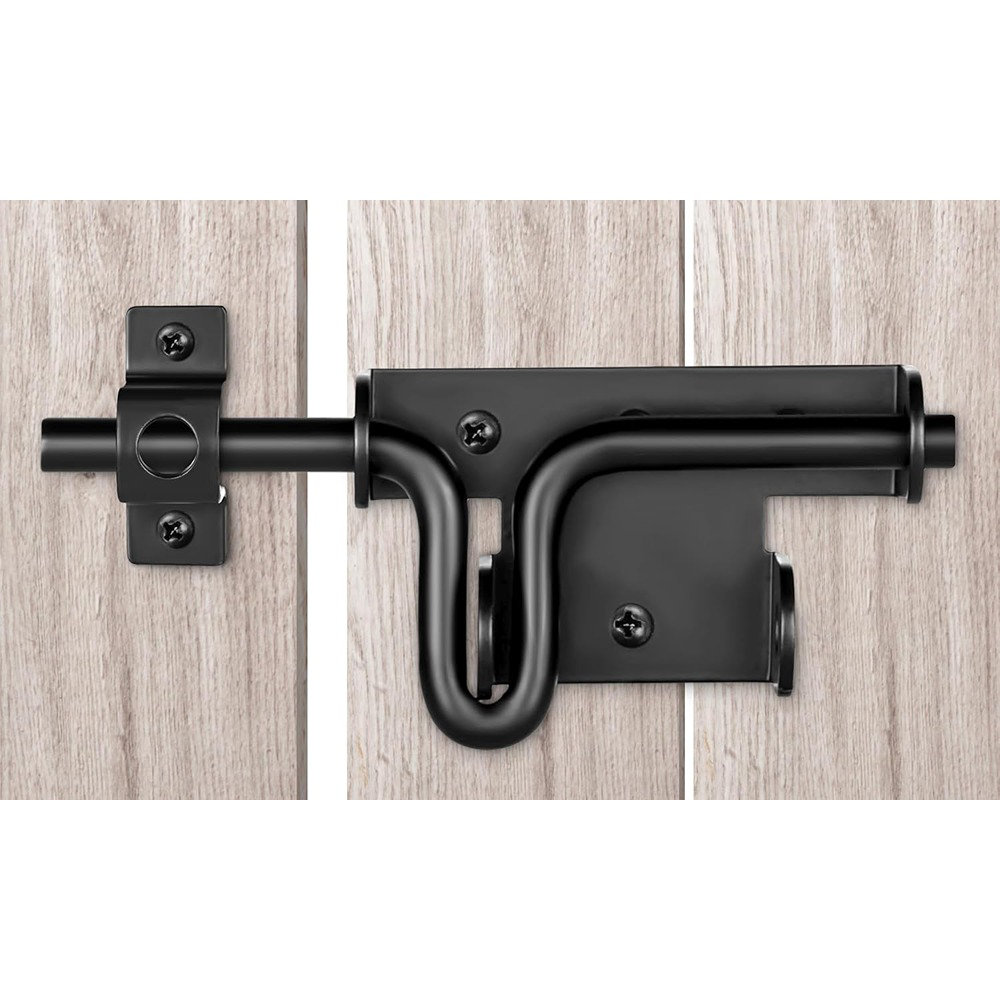 MAXAYA Slide Bolt Gate Latch With Padlock Hole, Heavy Duty Fence Slide ...
