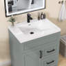 GETPRO 30'' W X 22'' D Solid Surface Vanity Top Drop-In Resin Stone ...