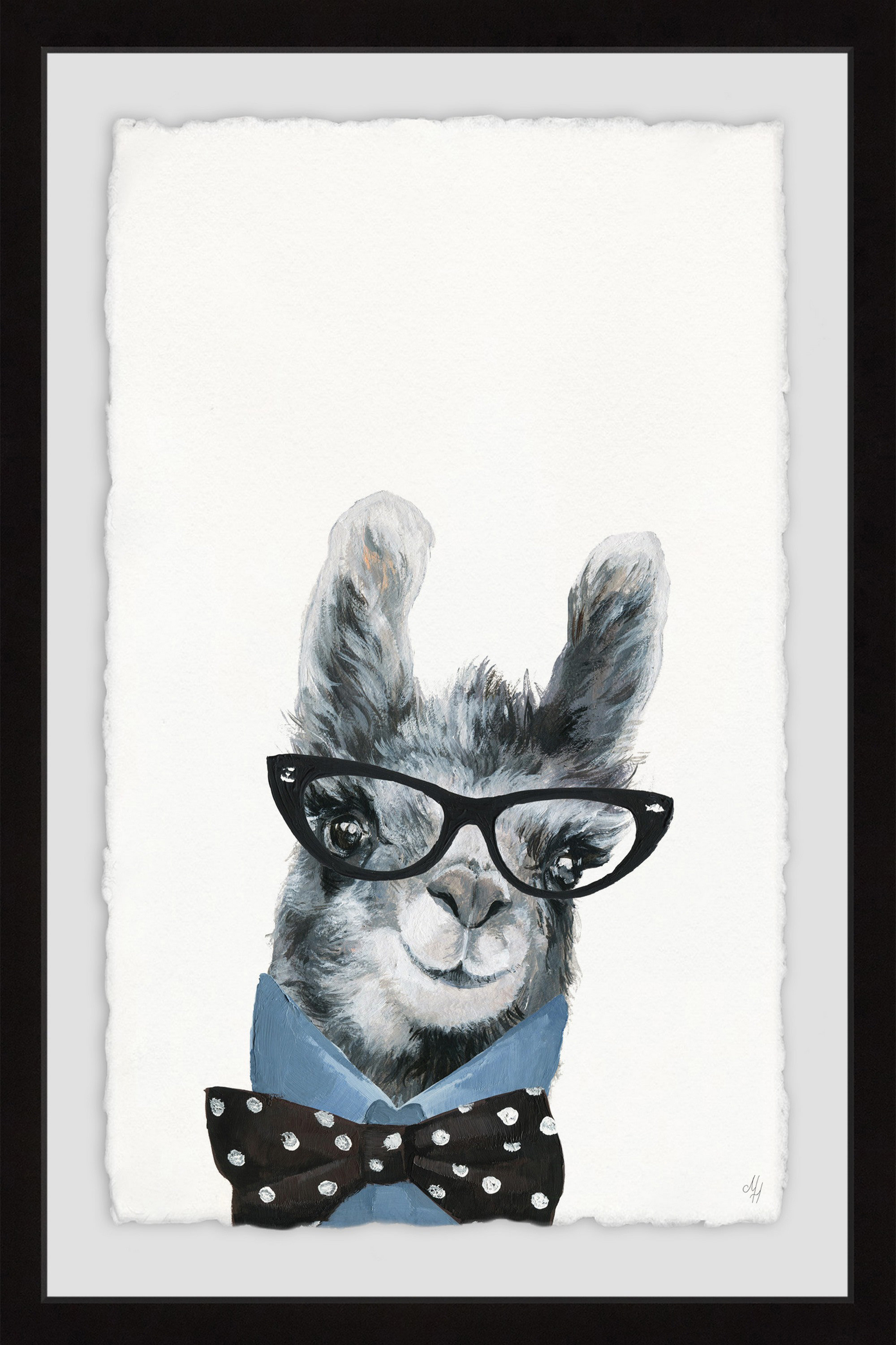 HoneyBee Nursery Alirra Llama with a Bow - Painting | Wayfair.co.uk