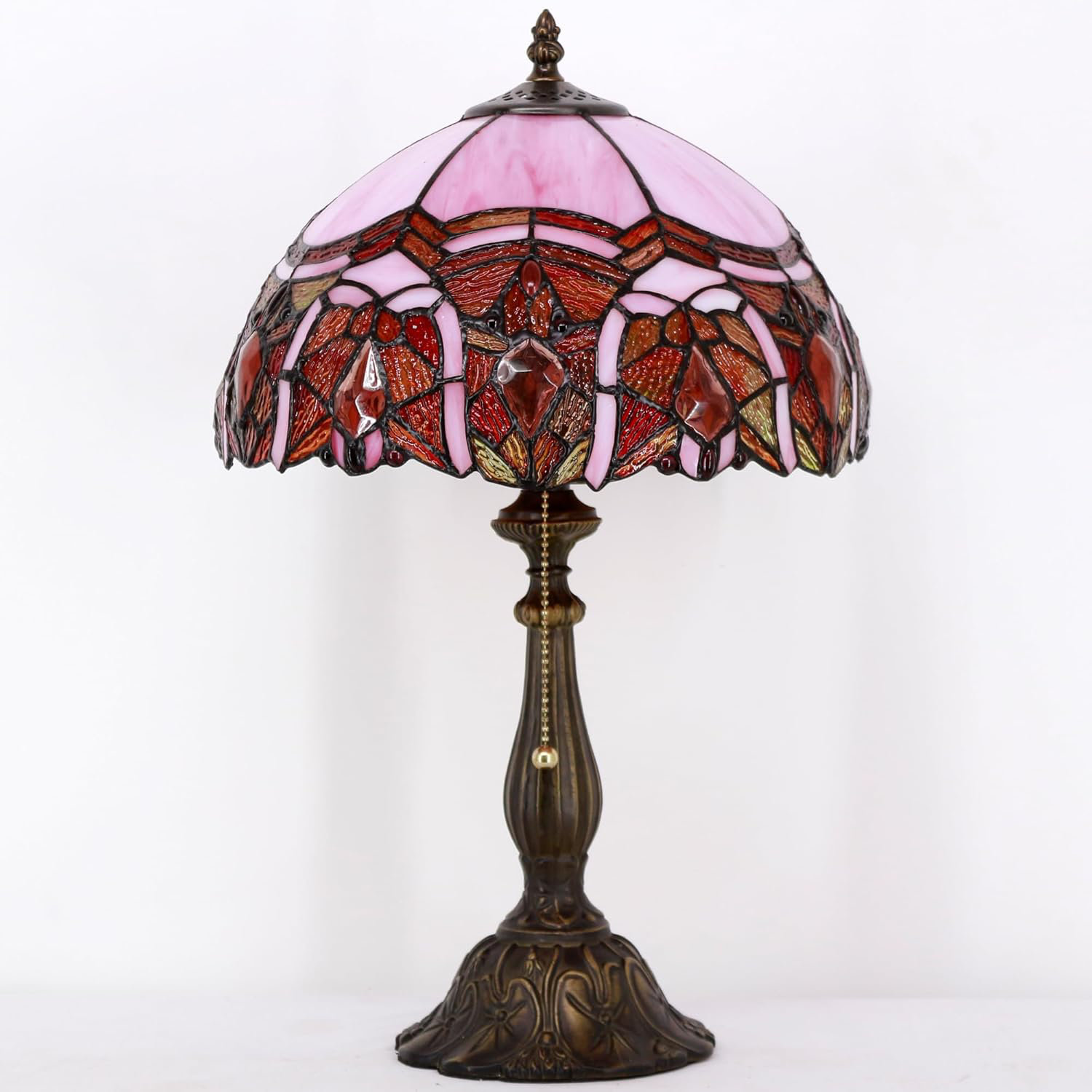 Bloomsbury Market Tiffany-Style Stained Glass Table Lamp With Antique ...