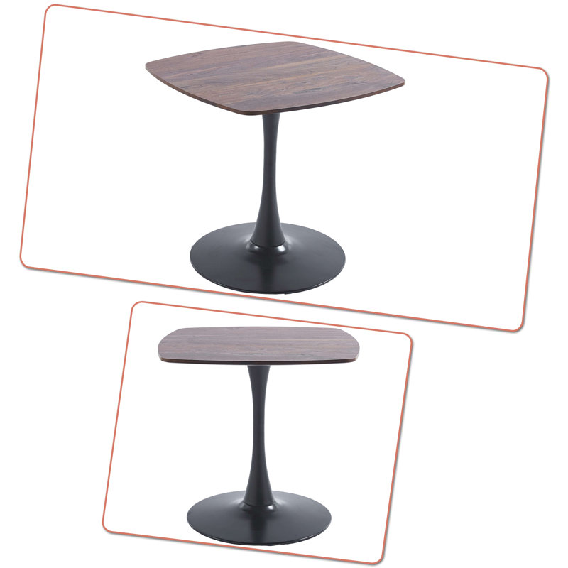 Wrought Studio™ Vintage Style Dining Table with Metal Leg and Wooden ...