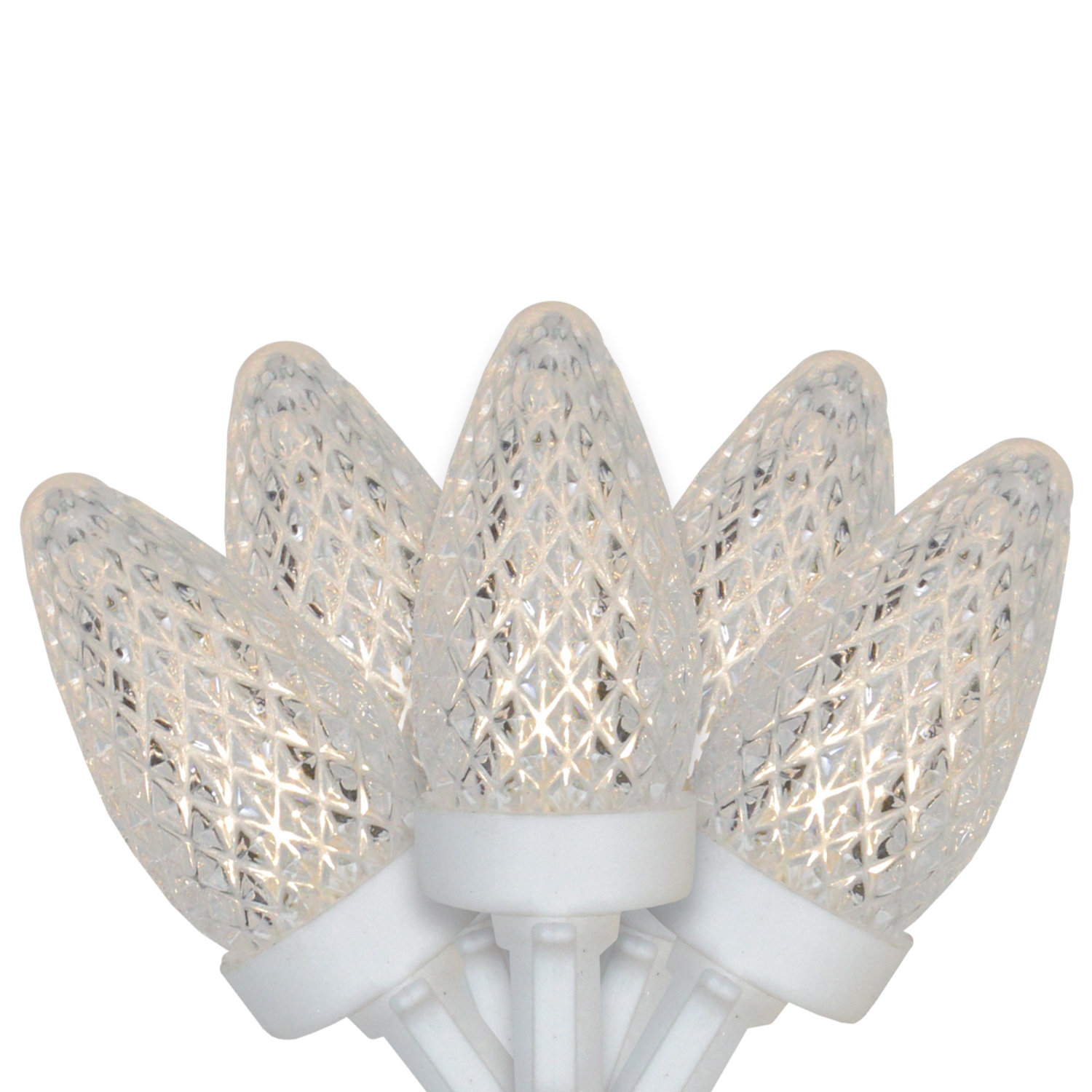 The Holiday Aisle® 50 LED C7 Faceted Christmas Lights | Wayfair