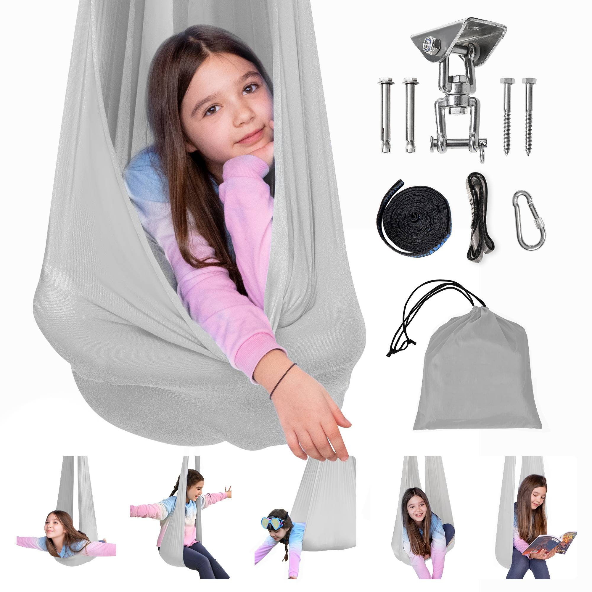 Arlmont & Co. Double Layer Therapy Swing with 360 Swivel Hanger ...