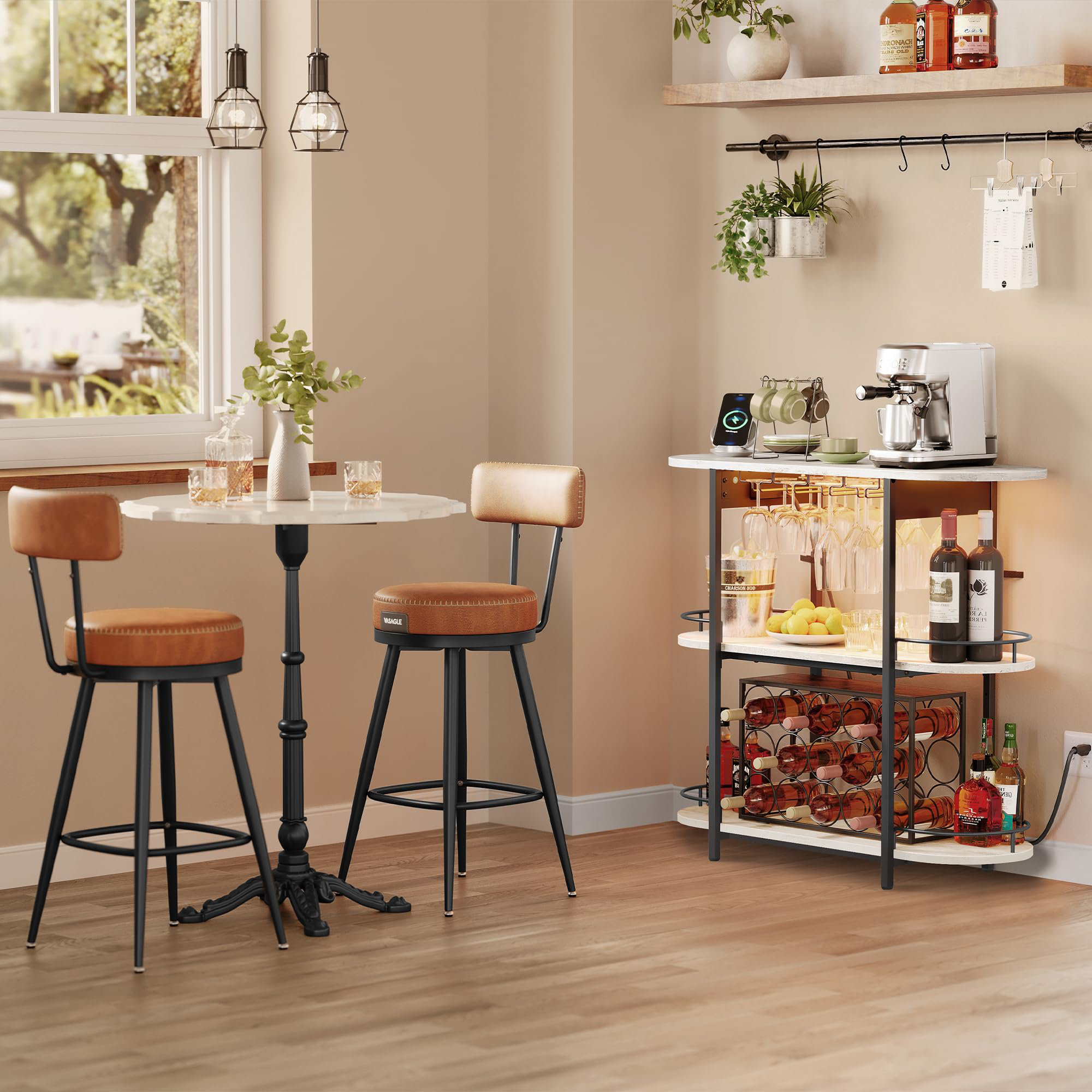 Trent Austin Design Bar Cabinet With LED Lights And Power Outlets ...