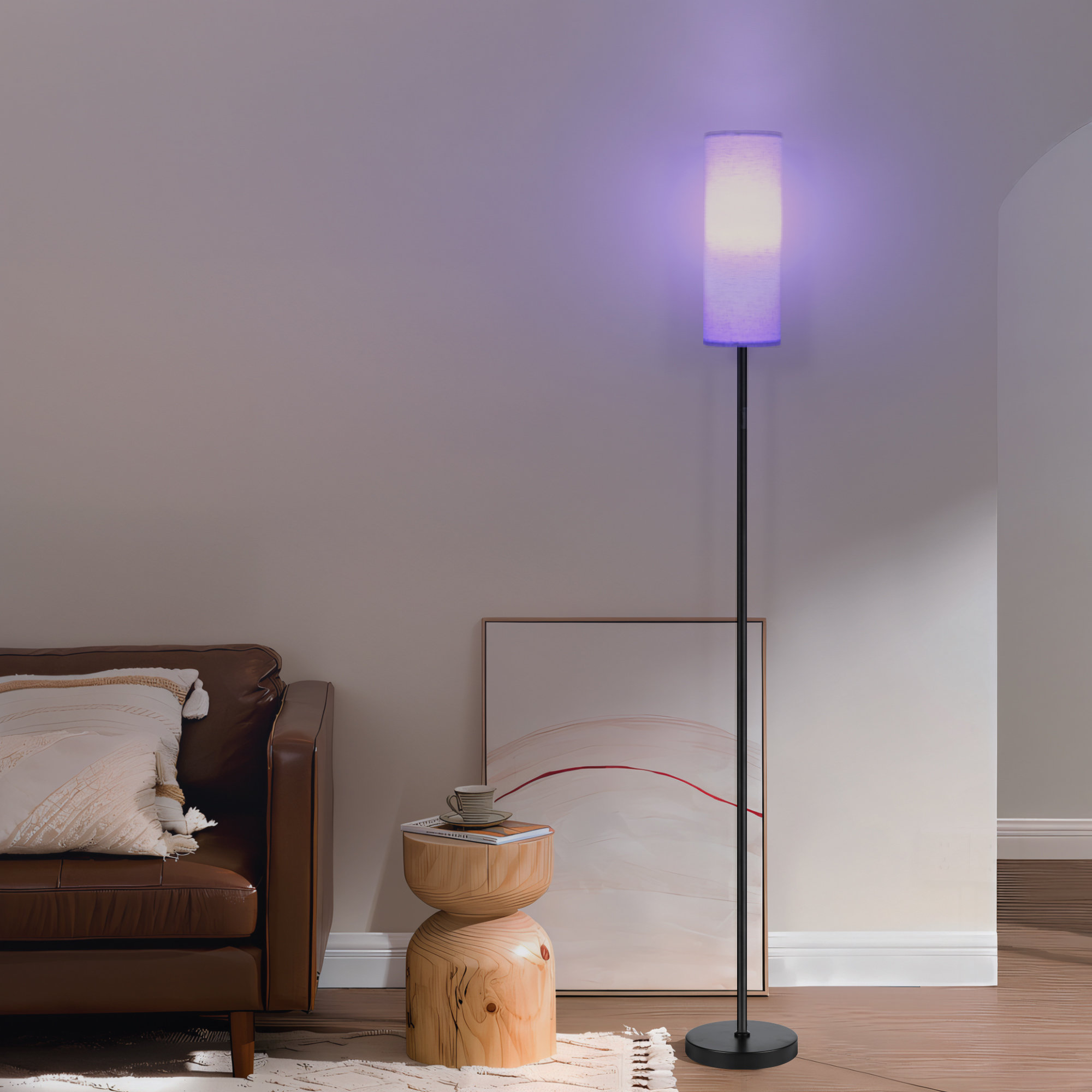 Ebern Designs Teulon 67" RGB Column Traditional Floor Lamp with Remote ...