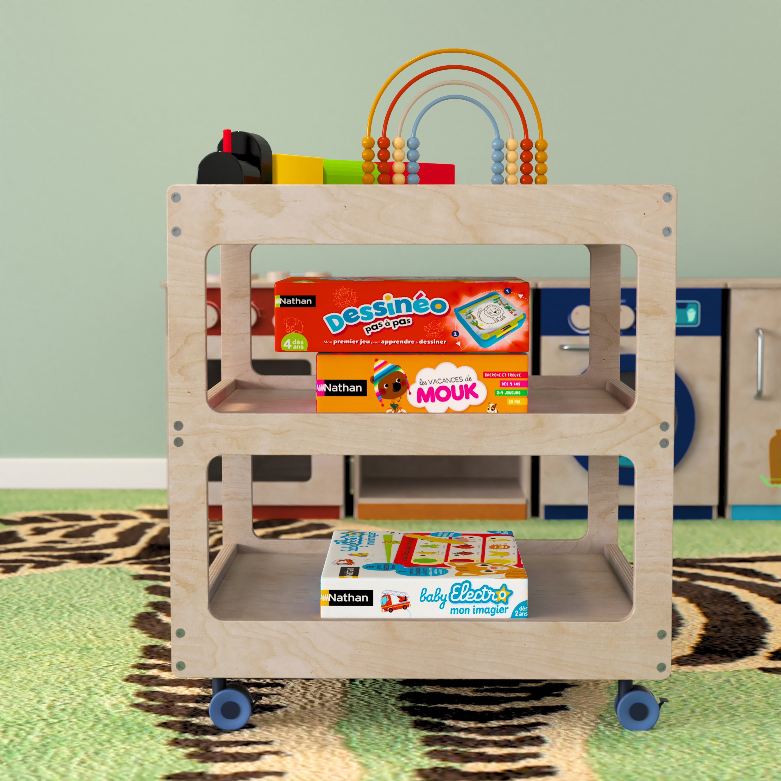 Bright Beginnings Mess Magic Commercial Grade Square Wooden Classroom ...