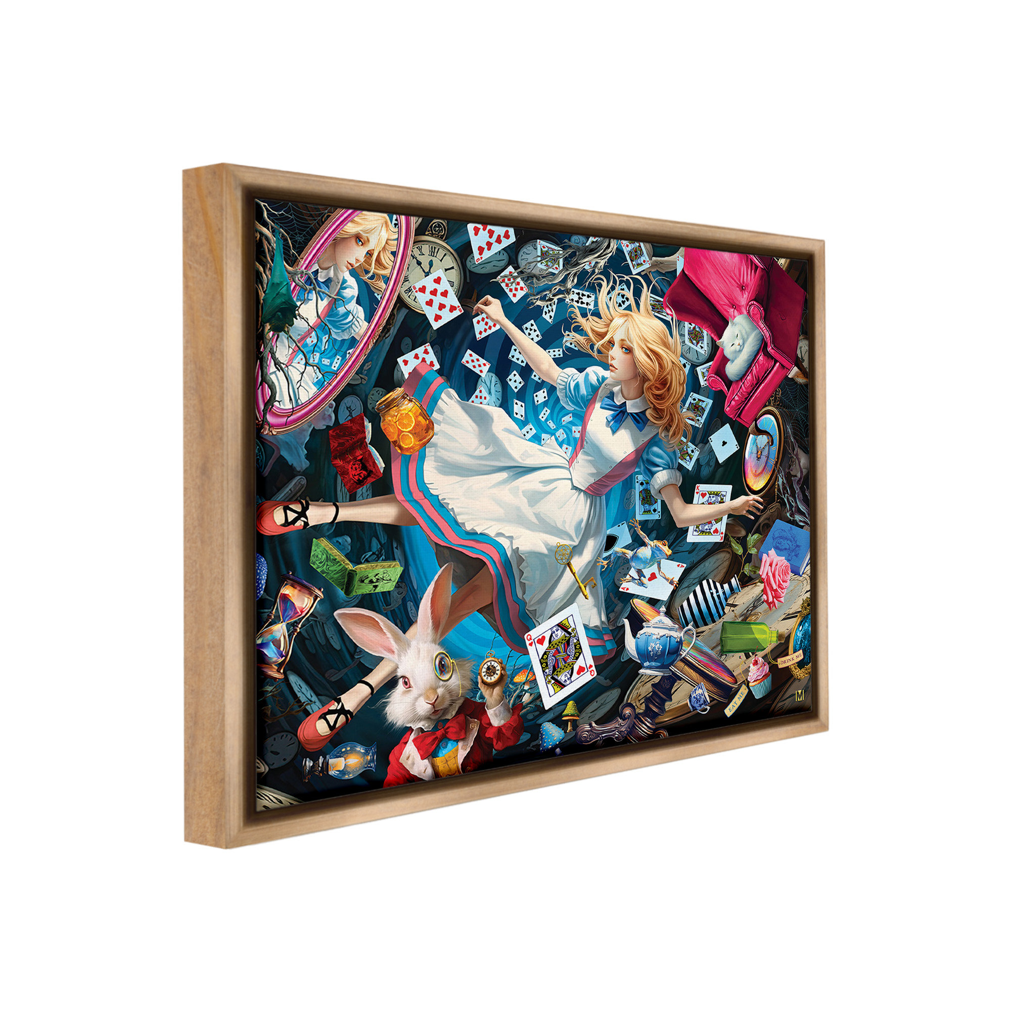 Red Barrel Studio Storybook Tale Collage Black Framed Floater Canvas ...