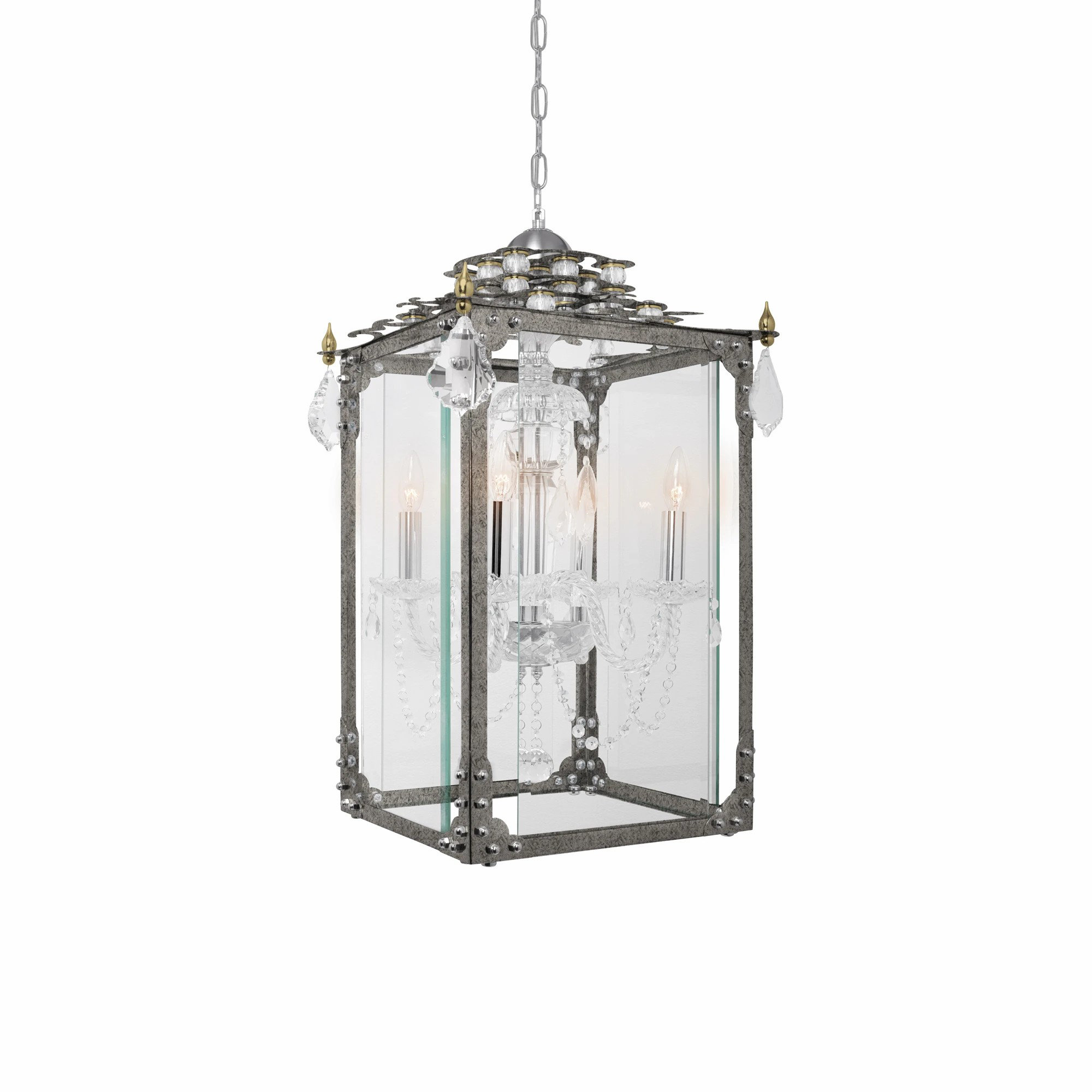 Vanderpump Alain 4 - Light Lantern Square / Rectangle Chandelier ...