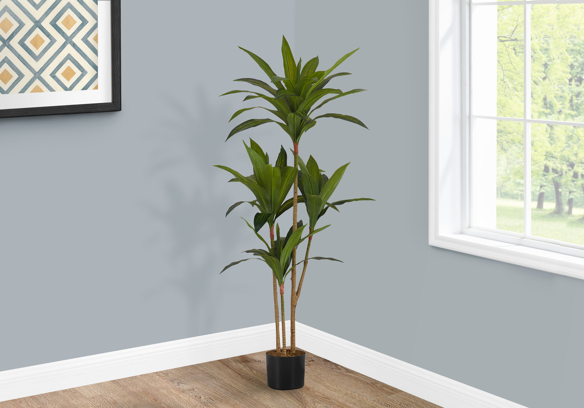 Primrue Artificial Plant, 51" Tall, Indoor, Floor, Greenery, Potted ...