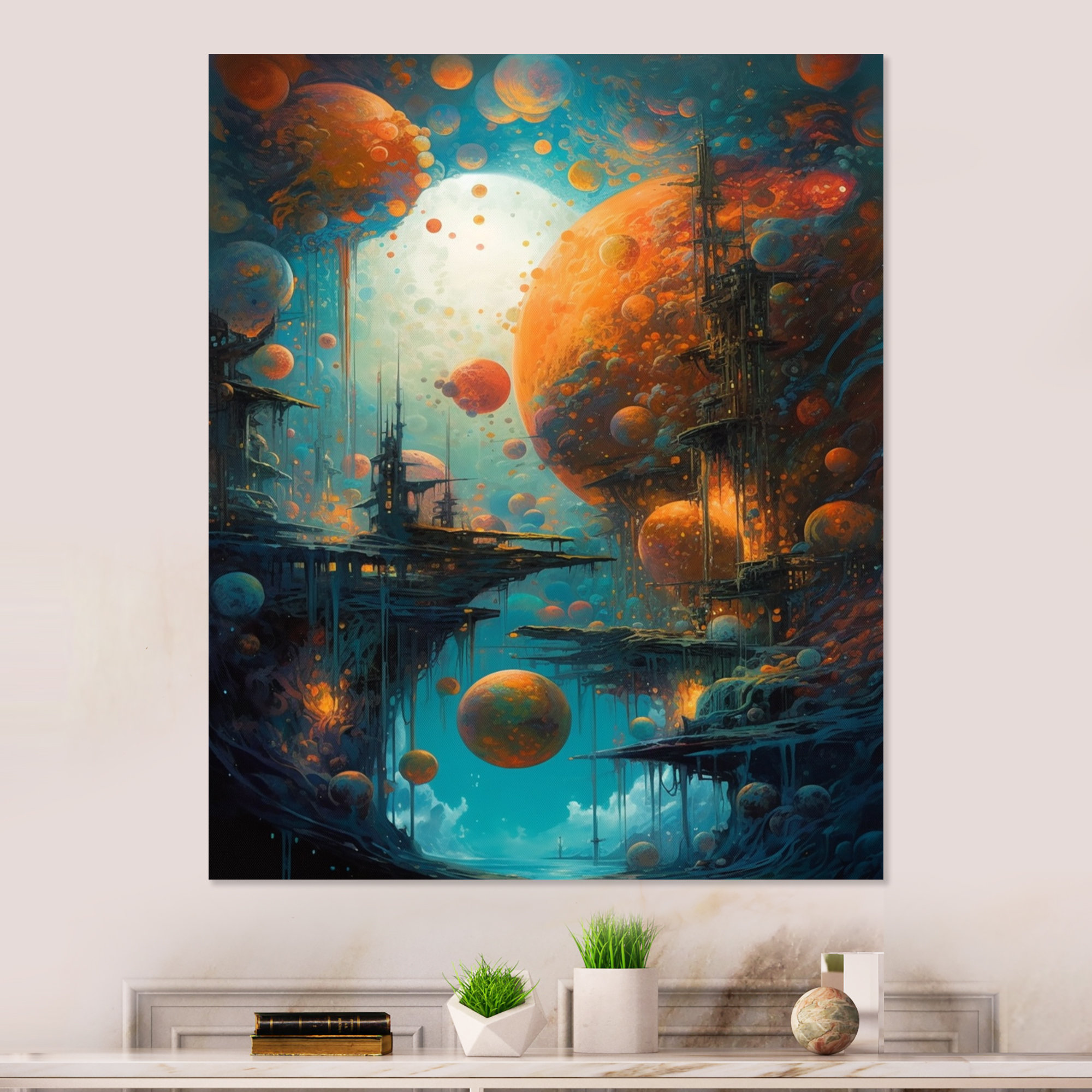 Red Barrel Studio® Planets In The Universe II On Metal Graphic Art ...