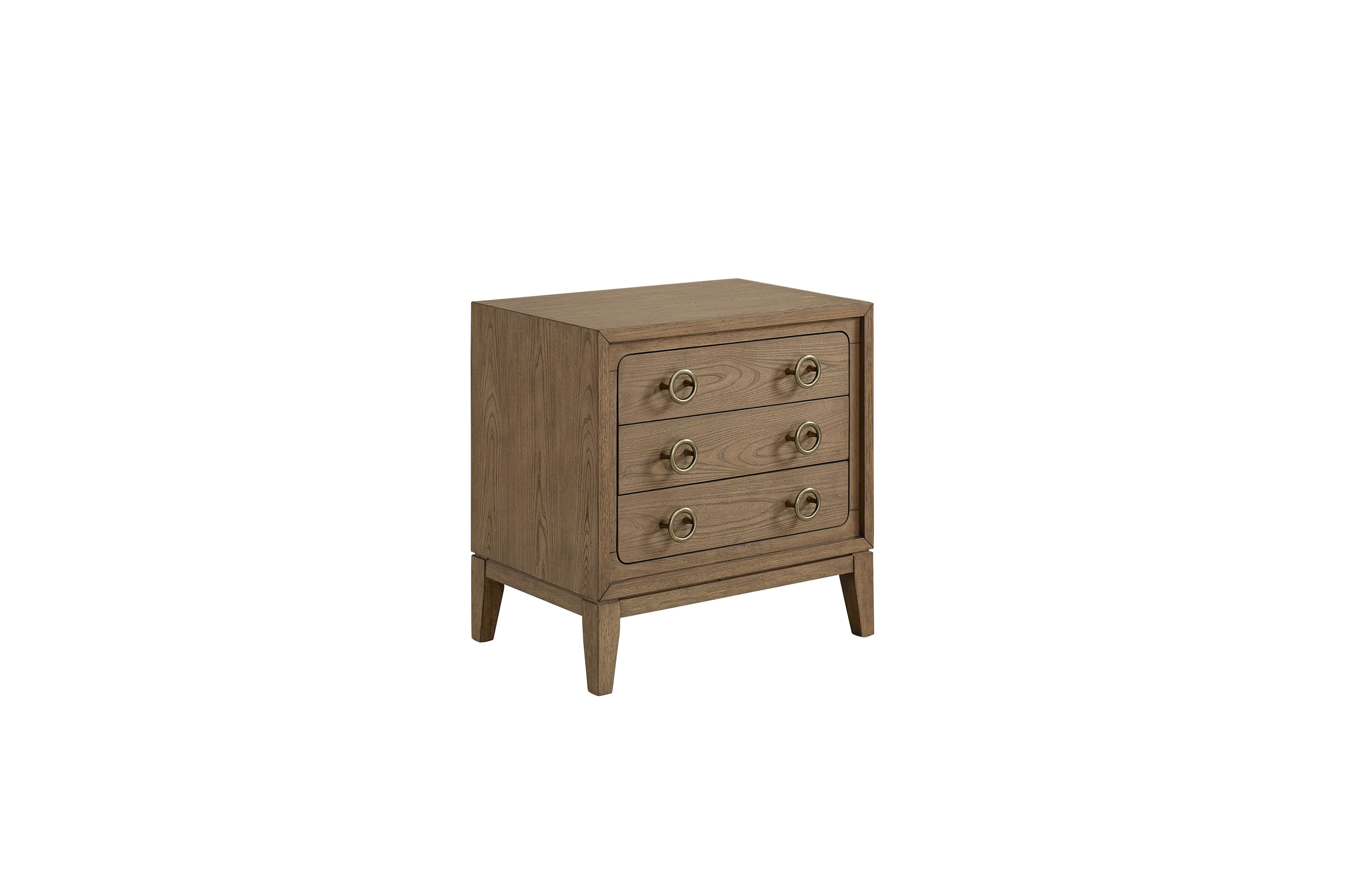 NFusion Brenden Wooden Nightstand with 3 Drawers & USB Ports | Wayfair