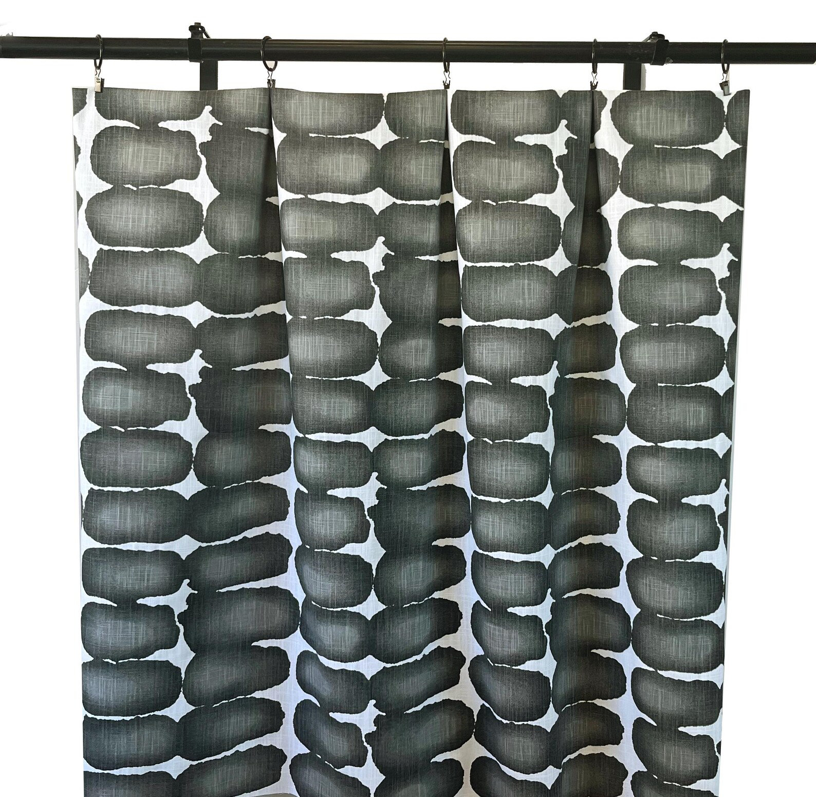 Hokku Designs Grey Shibori Dot Geometric Curtain Panels | Wayfair