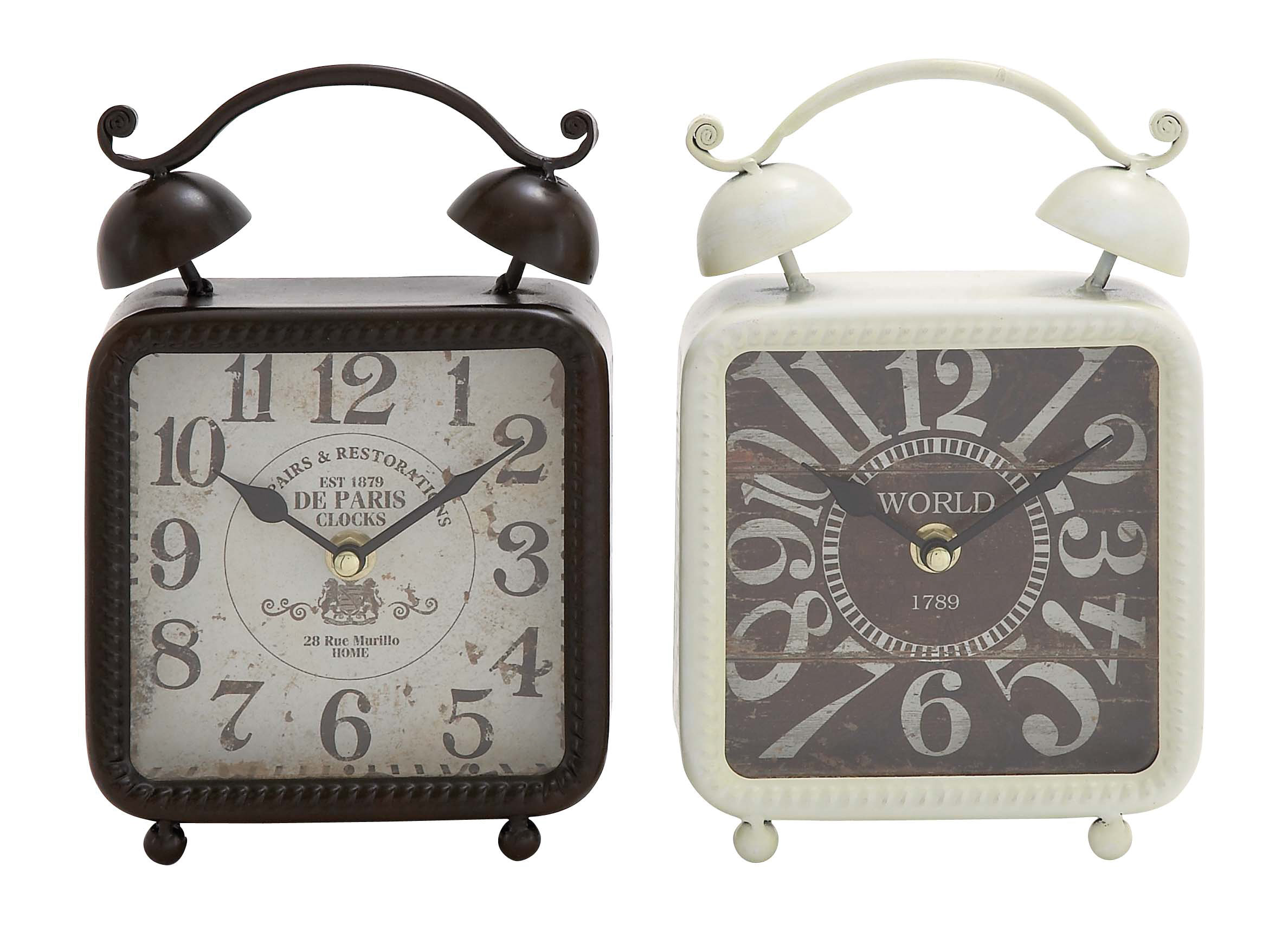 August Grove® Metal Table Clock Set & Reviews | Wayfair