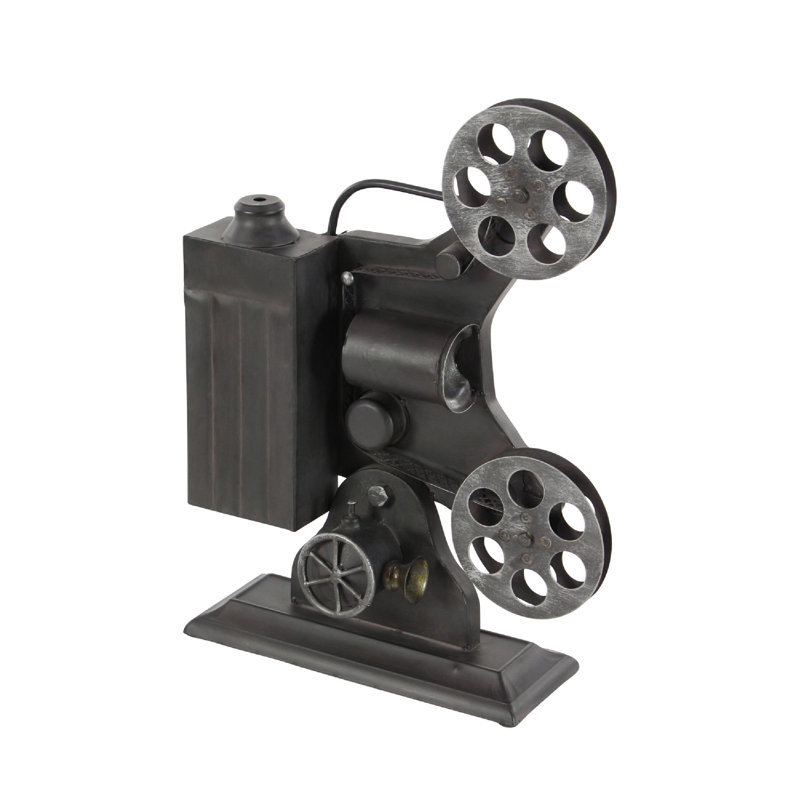 Williston Forge Bhavin Metal Camera Film Black Decorative Sculpture ...