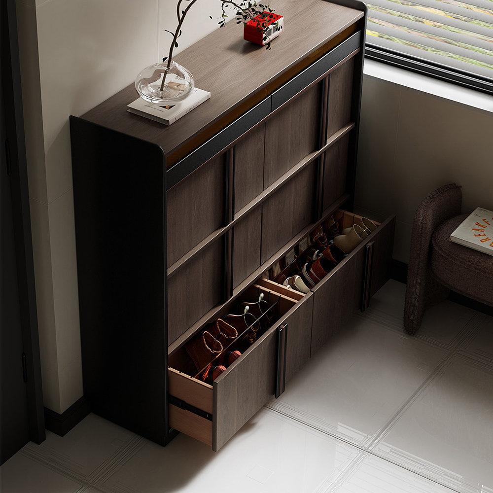 Canora Grey Keshbridge Solid Wood Shoe Storage Cabinet | Wayfair