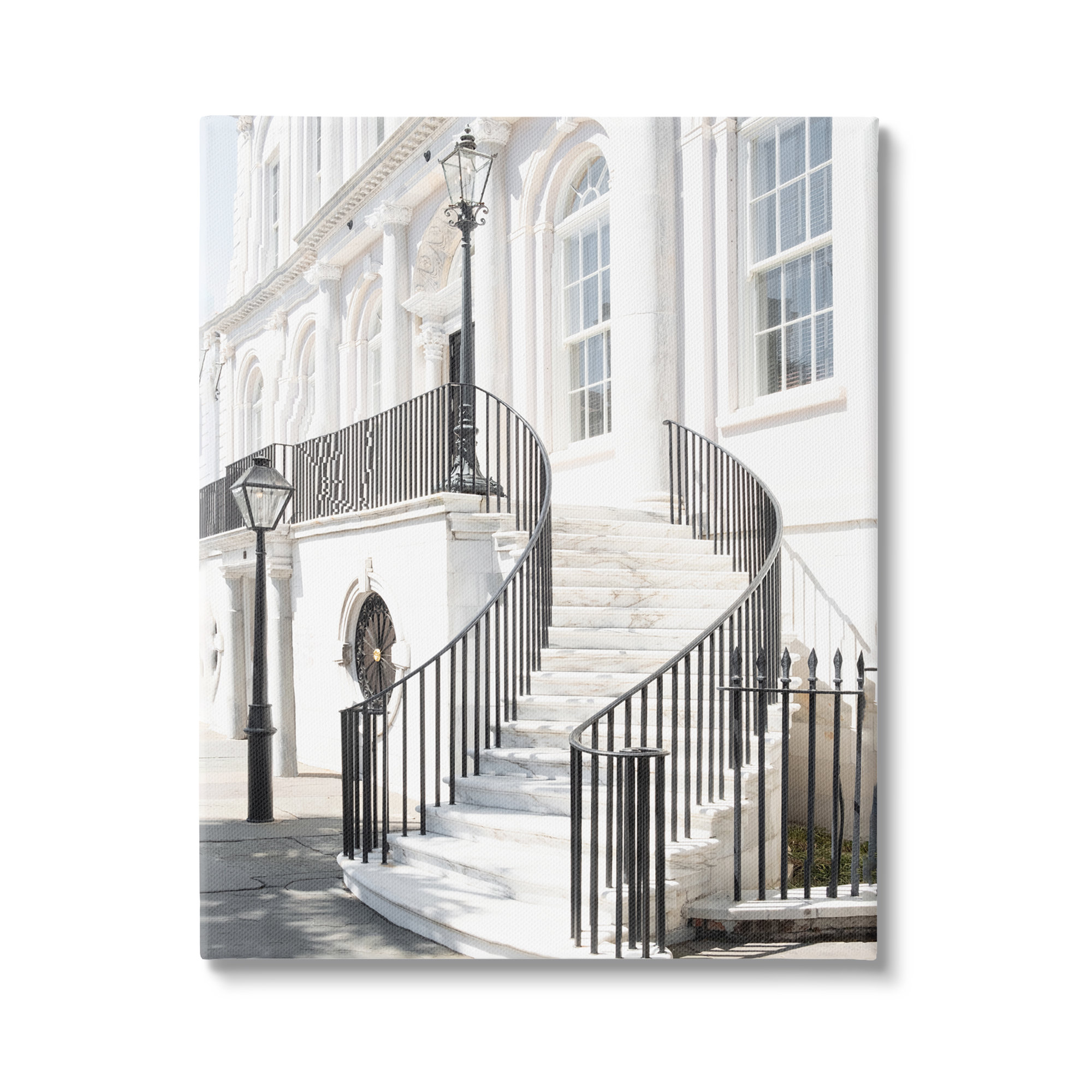 Trinx White Staircase Architecture Canvas Wall Art by Ramona Murdock ...