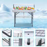 WGOS 4 ft Folding Ice Cooler Table with Drain and Matching Skirt ...