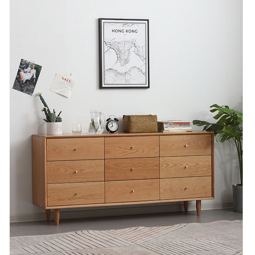 Dream cabinet Cherry Solid Wood Drawer Storage Cabinet 9 - Drawer ...