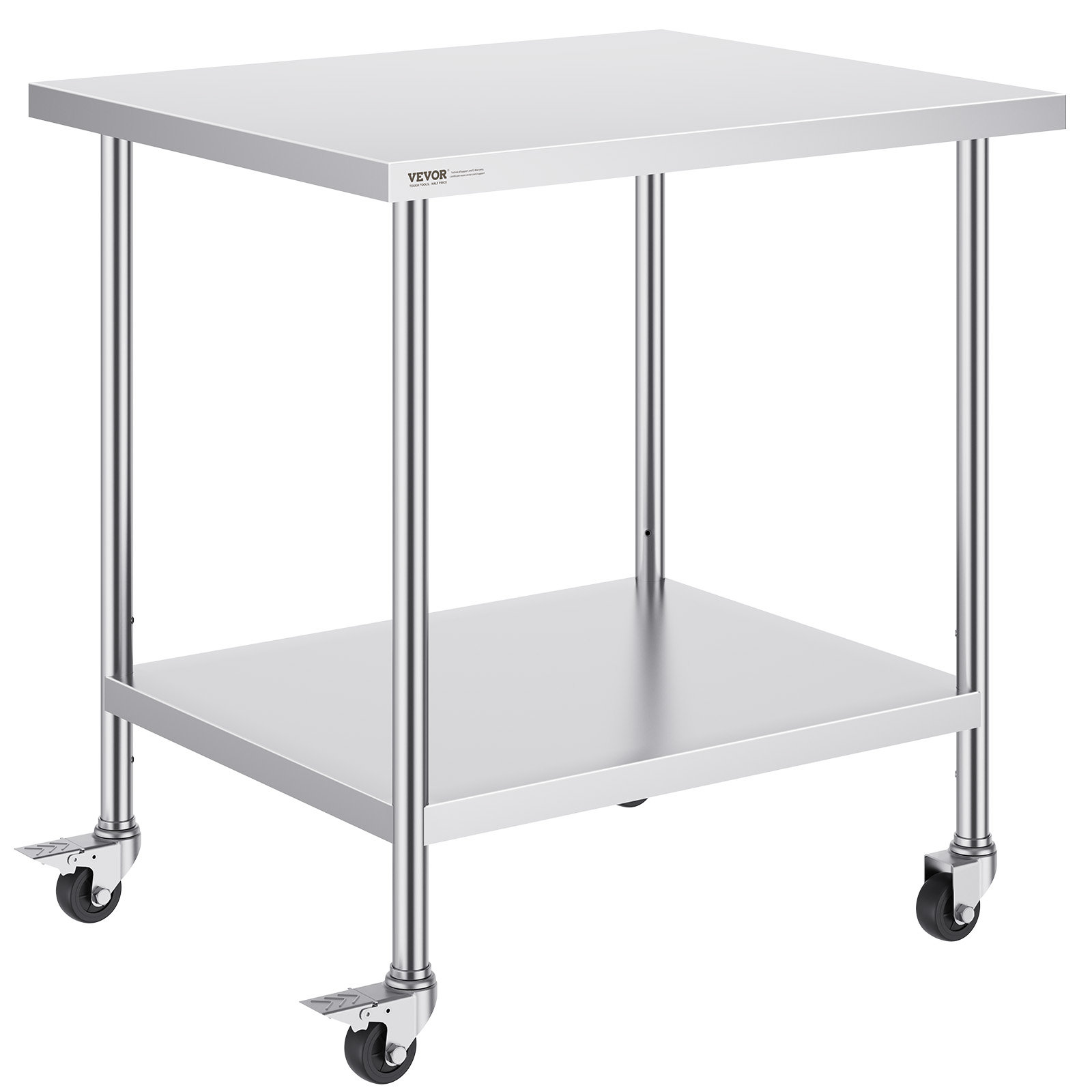 VEVOR Rolling Kitchen Cart with Stainless Steel Top | Wayfair