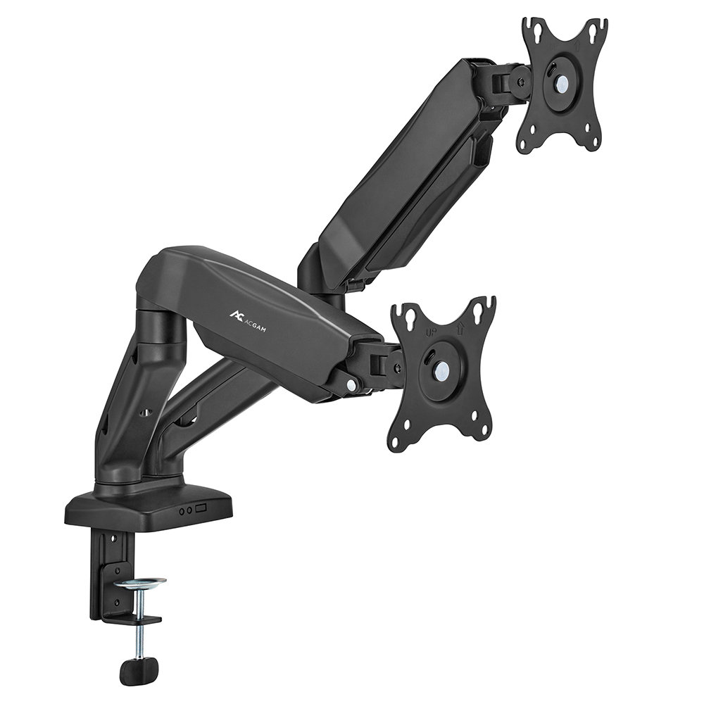 Acgam Mas-1d Heavy-duty Dual Monitor Mount - Premium Spring Mechanism ...