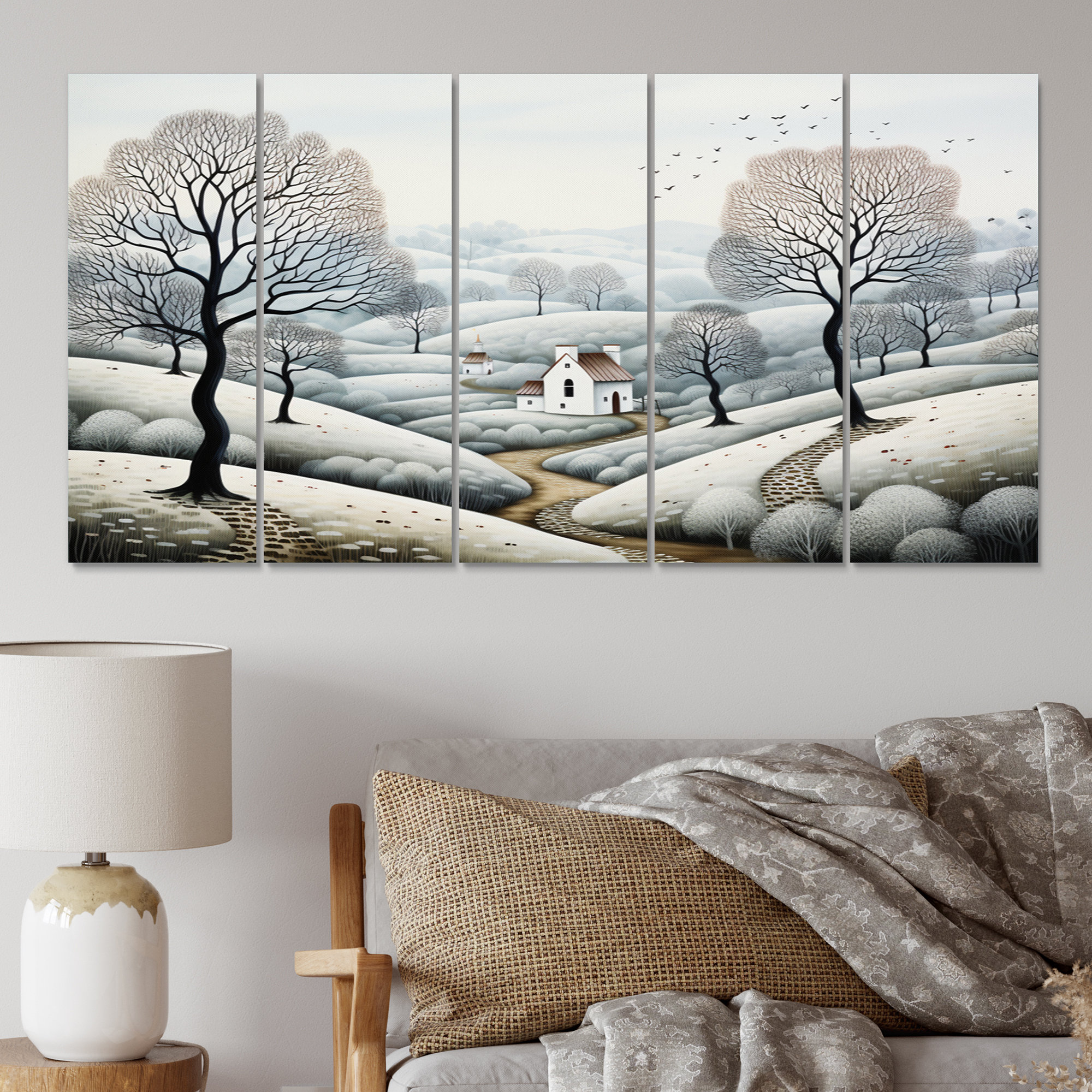 Design Art Countryside Grey Minimalism Landscape I Countryside Gray ...
