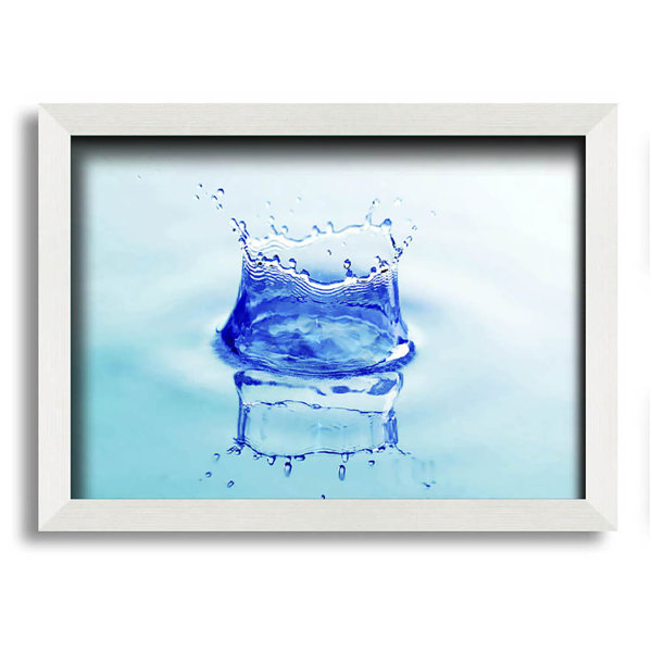 Ivy Bronx Aqua Splash Framed Print Wall Art | Wayfair.co.uk