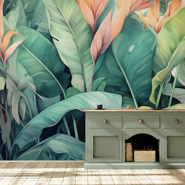 IDEA4WALL Peel & Stick Floral Border | Wayfair