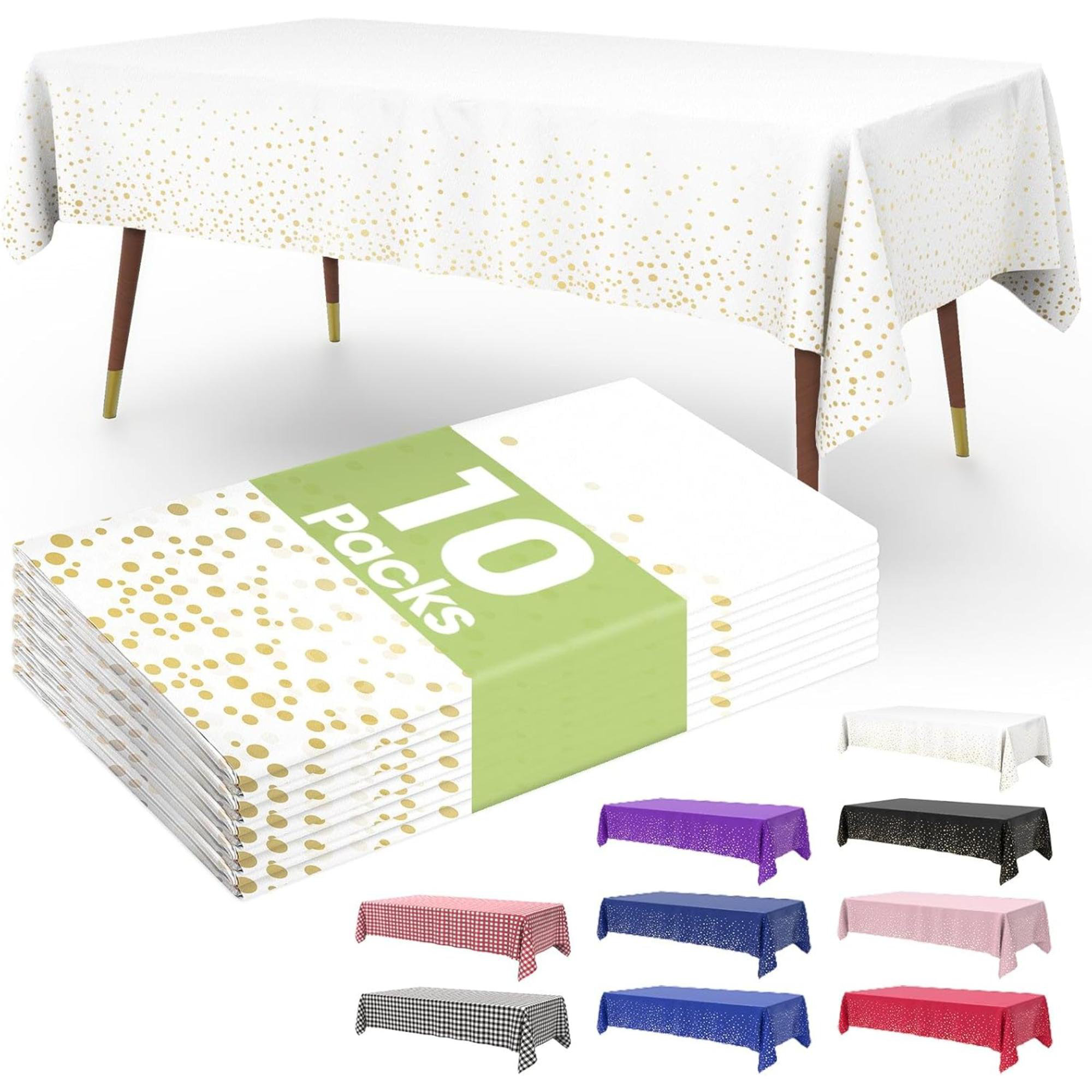 Ebern Designs Premium Disposable Table Cloth - 10 Pack, 54 X 108 Inch ...