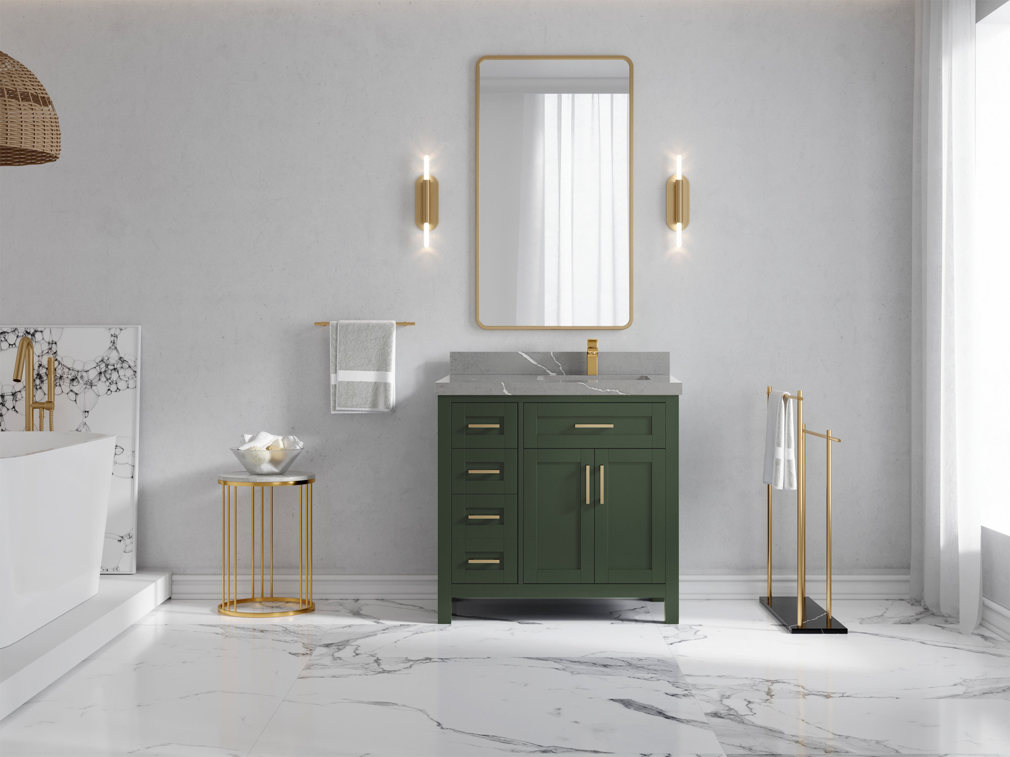 Mercer41 Goh 36" Single Bathroom Vanity Set | Wayfair