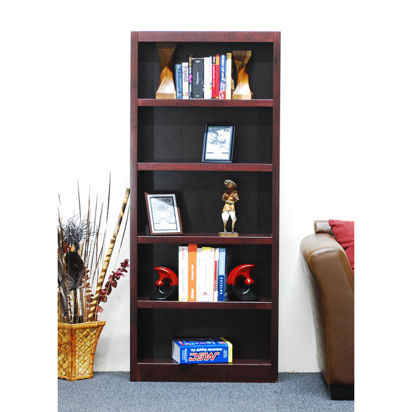 Winston Porter Herard 5 Shelf Wood Bookcase, 72 inch Tall & Reviews ...