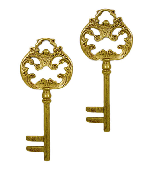 House of Hampton® Jermanine Small Gold Keys Decorative Statue | Wayfair