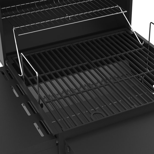 Nexgrill 22 in. Barrel Charcoal Grill with Side Shelf and Front Shelf ...