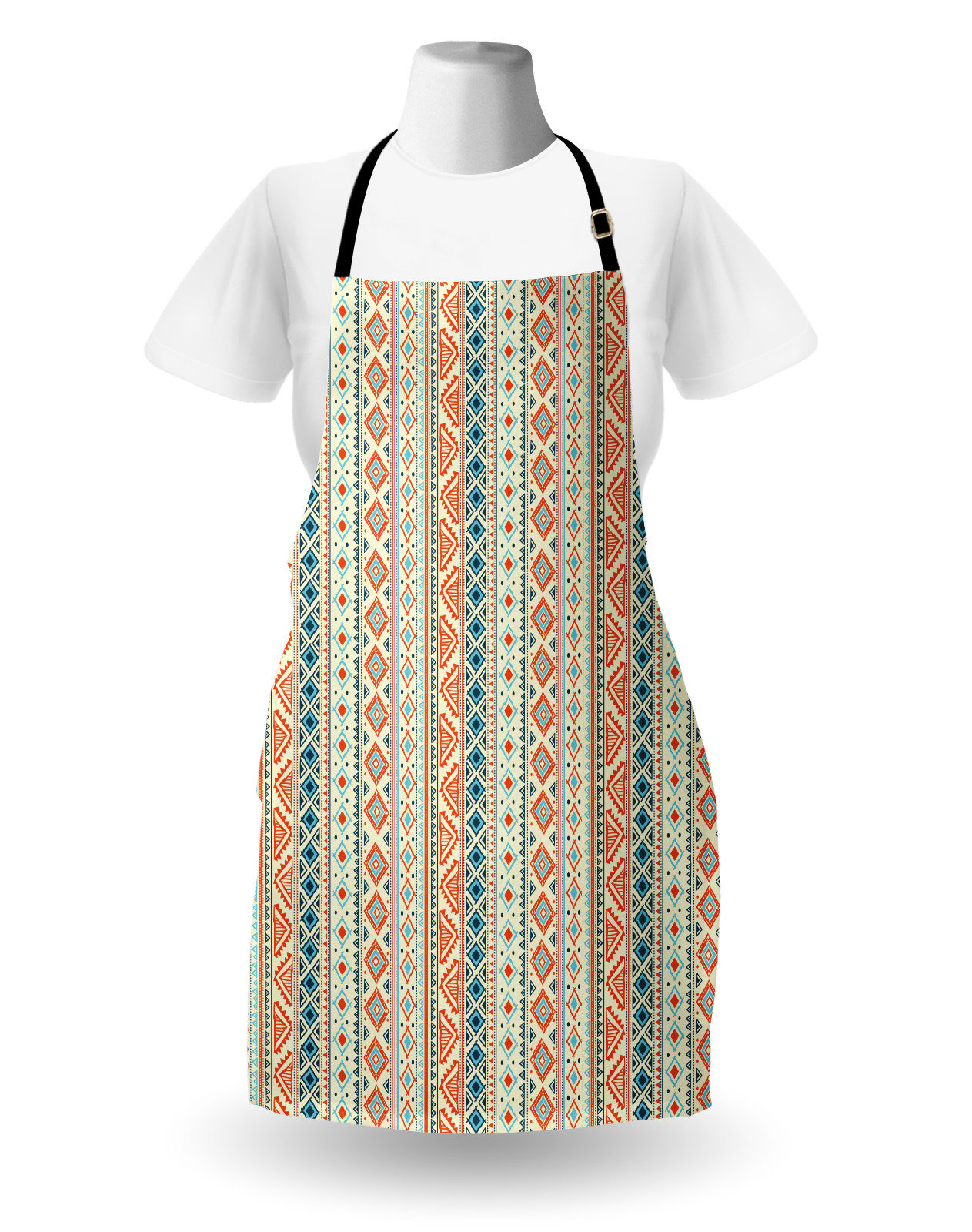 East Urban Home African Apron Unisex, Folk Borders, Adult Size, Orange ...