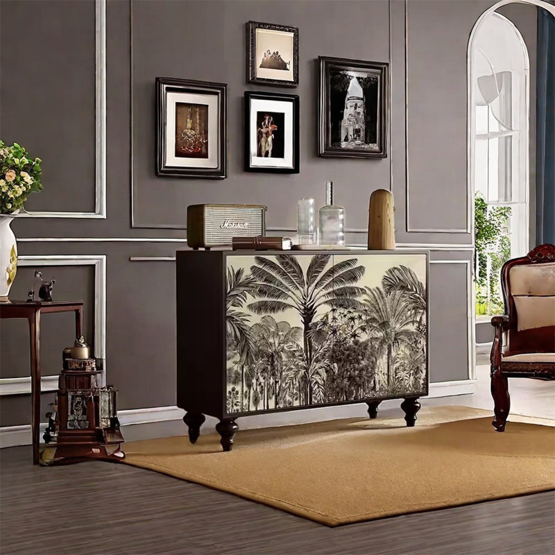 Ruthber Solutions Two Door Walnut Frame Cabinet | Wayfair