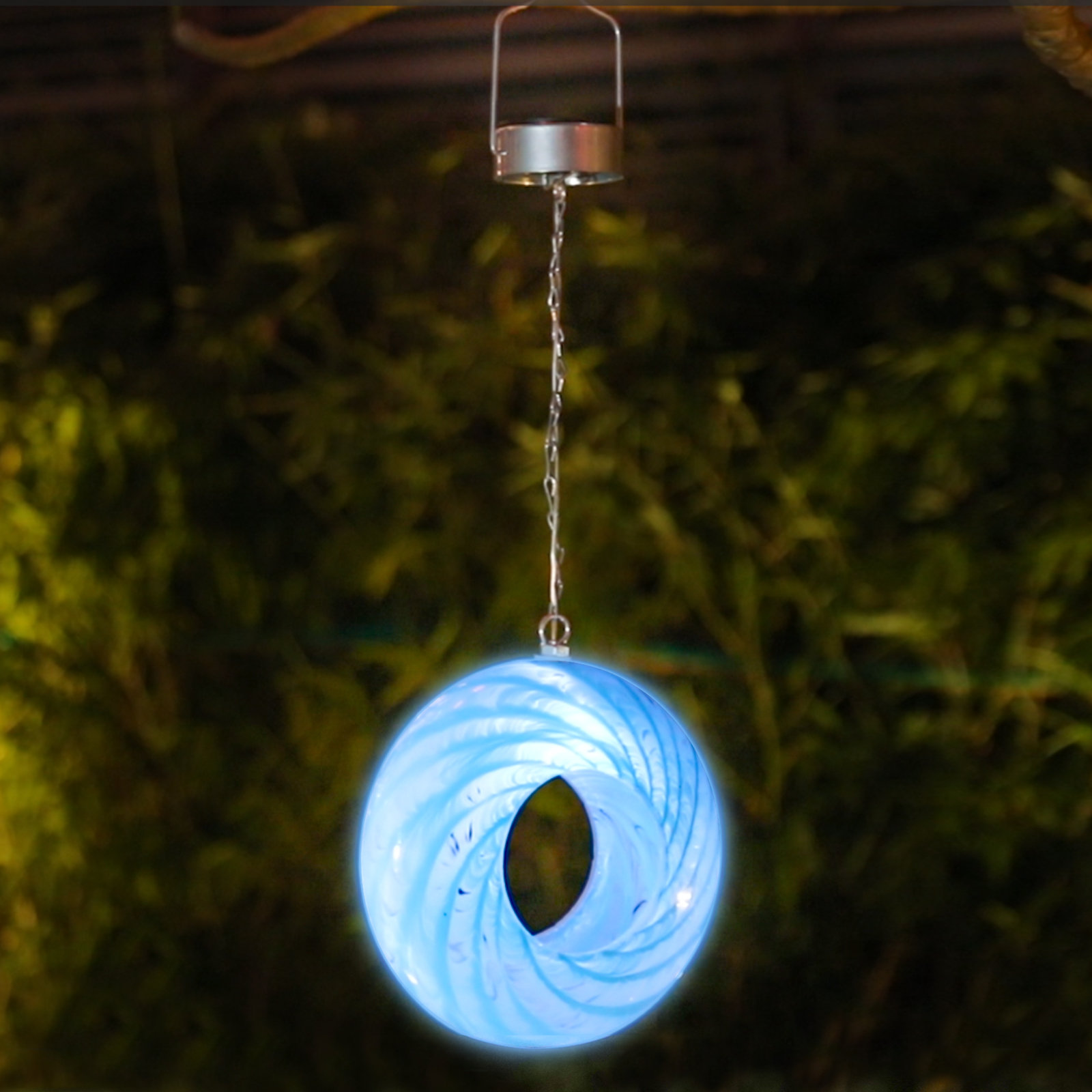 Arlmont & Co. Solar Fly Through Bird Feeder Outdoor Garden Light Led ...