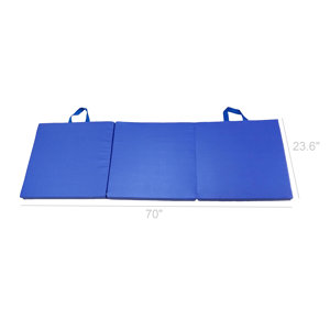 Prep & Savour Blue 6' Exercise Tri-Fold Gym Mat For Gymnastics ...