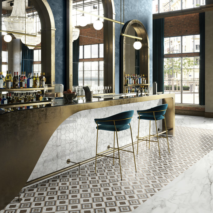 Encore Surfaces Intarsi Glam 02 8" x 8" Spanish/Pattern Look Wall ...